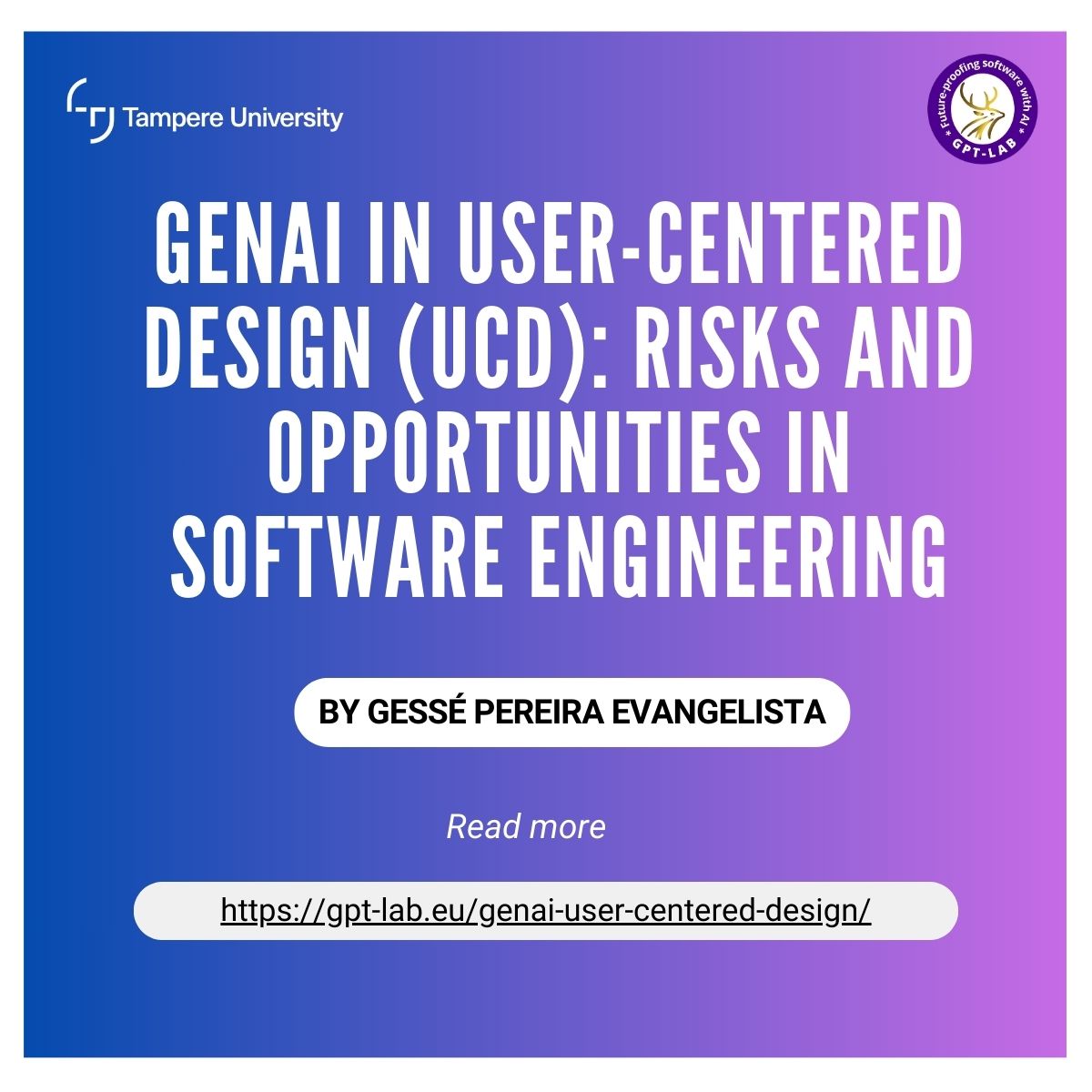 GenAI in User-Centered Design (UCD): Risks and Opportunities in Software Engineering - GPT-Lab